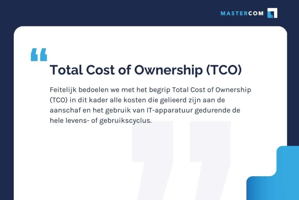 Total Cost of Ownership (TCO) - Wat is het en waarom? | Mastercom